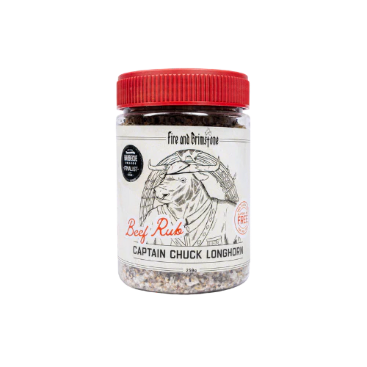 Fire and Brimstone Beef/Brisket Rub 250gm Captain Chuck Longhorn - BRI ...
