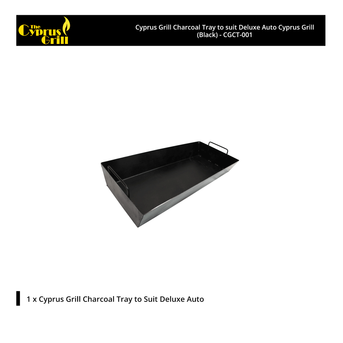 Cyprus Grill Charcoal Tray to suit Deluxe Auto Cyprus Grill (Black ...
